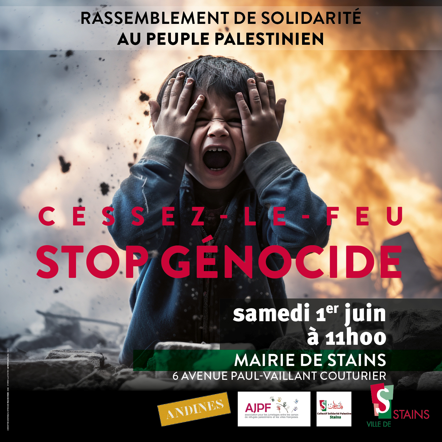 Rassemblement de solidarité au peuple palestinien - Cessez-Le-Feu ...